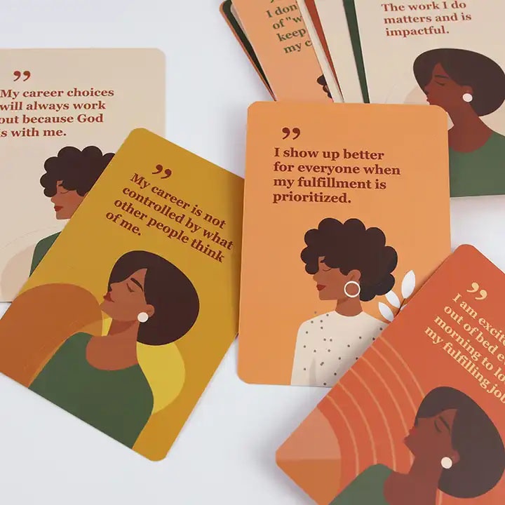 Custom printed deck cards positive affirmation deck cards